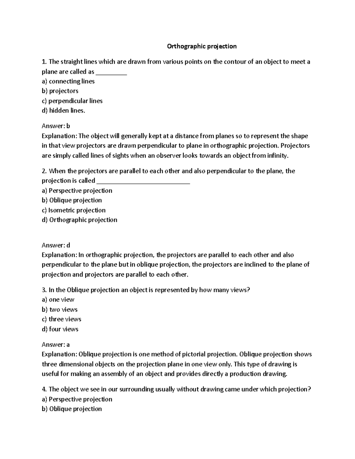Orthographicprojections, cycloid - Orthographic projection The straight ...