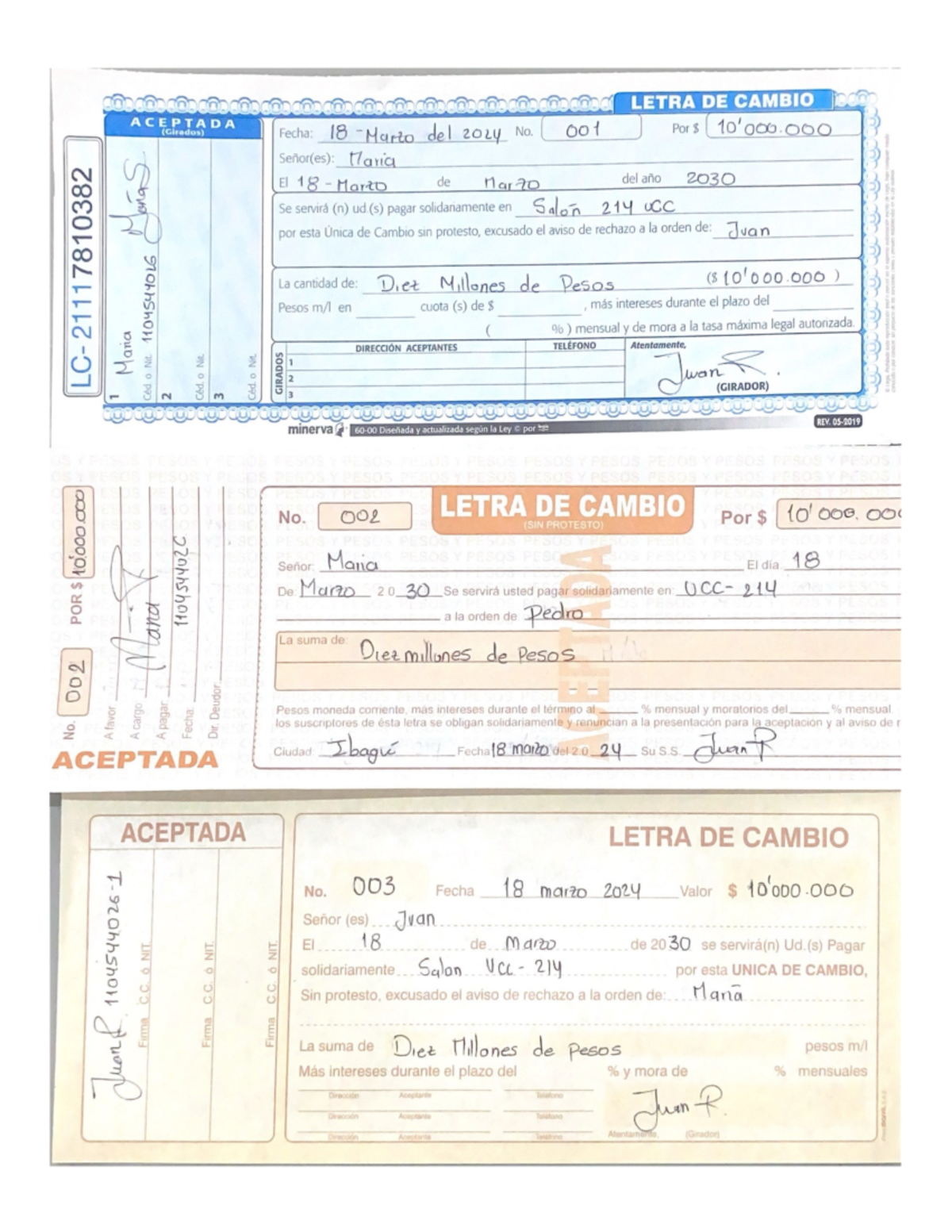 1104544026-1 - Ejemplo de letra de cambio - Títulos valores - Studocu