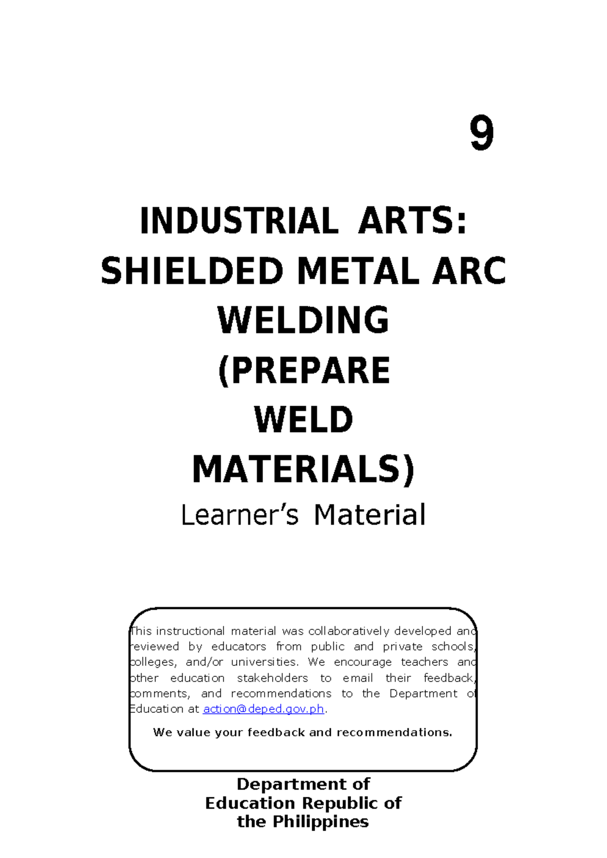 Idoc.pub ia-smaw-prepare-weld-materials-1pdf - This instructional ...