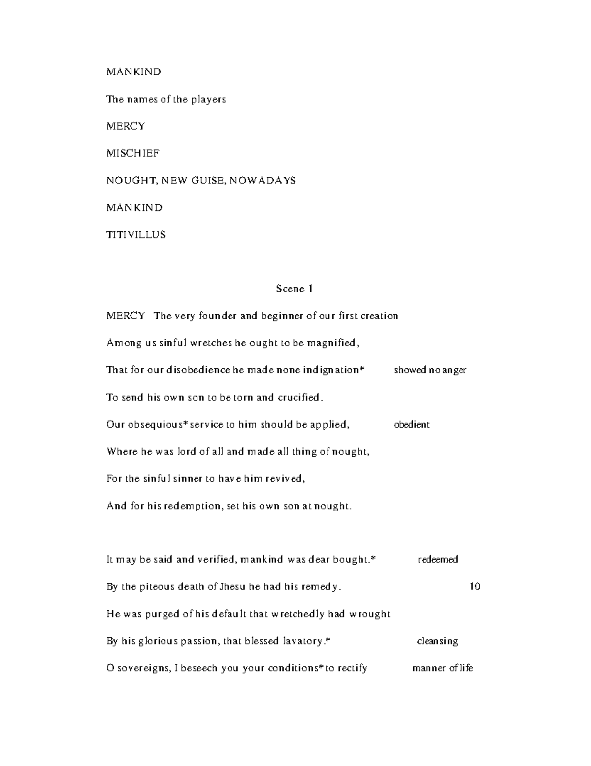 Mankind Morality Play - GESM 120 - SYMPATHY FOR THE DEVIL. READINGS FOR ...