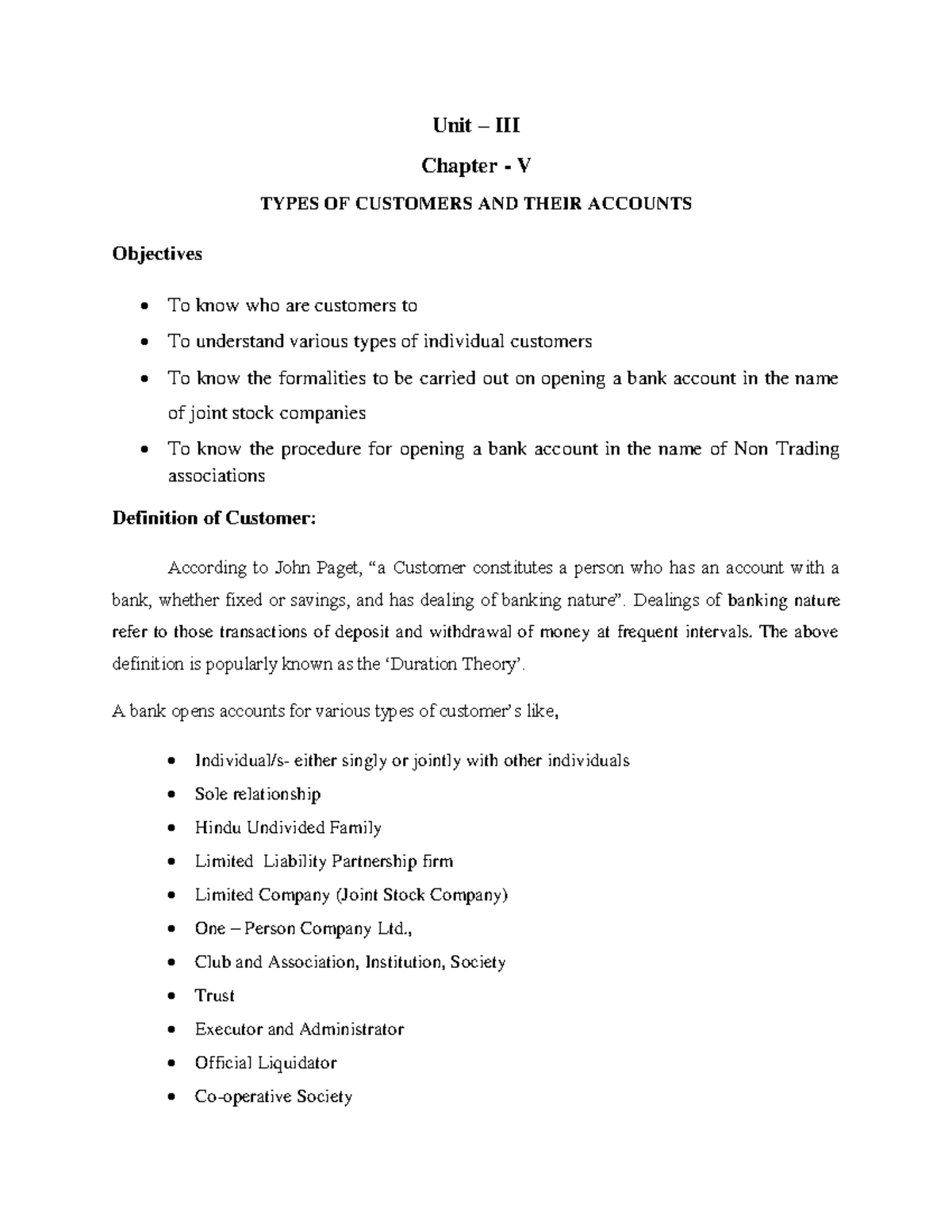 Lession 5 types of customer - Unit – III Chapter - V TYPES OF CUSTOMERS ...