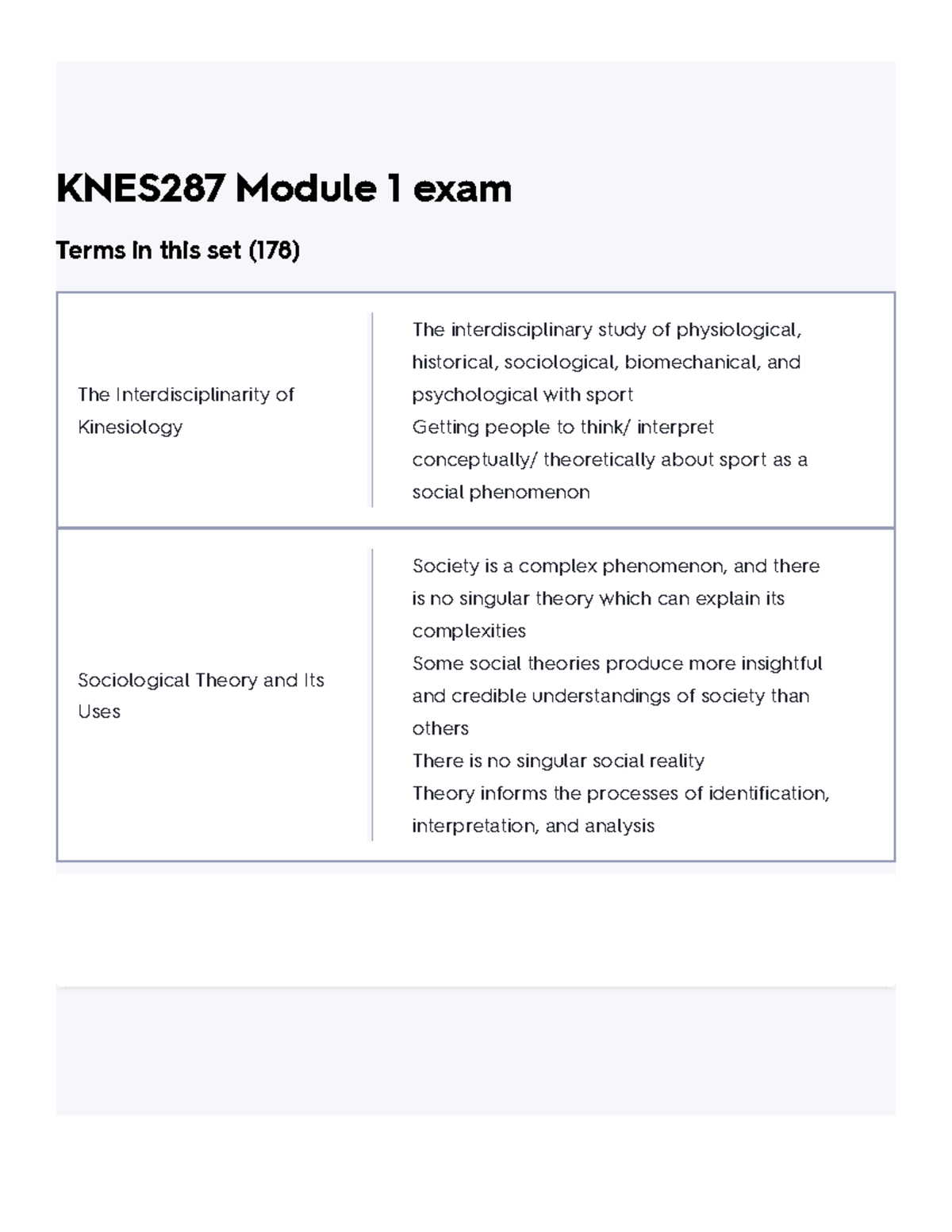 KNES287 Module 1 exam Flashcards Quizlet - KNES287 Module 1 exam Terms in this set (178) The ...