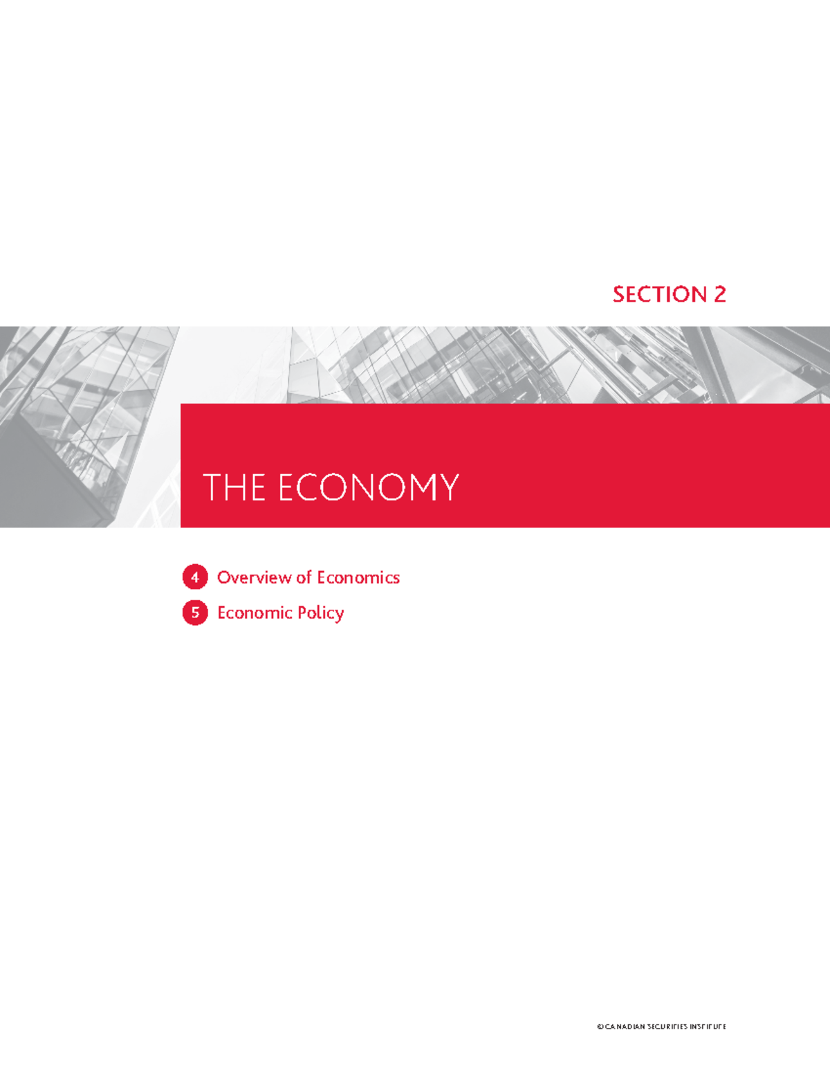 CH4 Eco Overview - SECTION 2 THE ECONOMY 4 Overview of Economics 5 ...