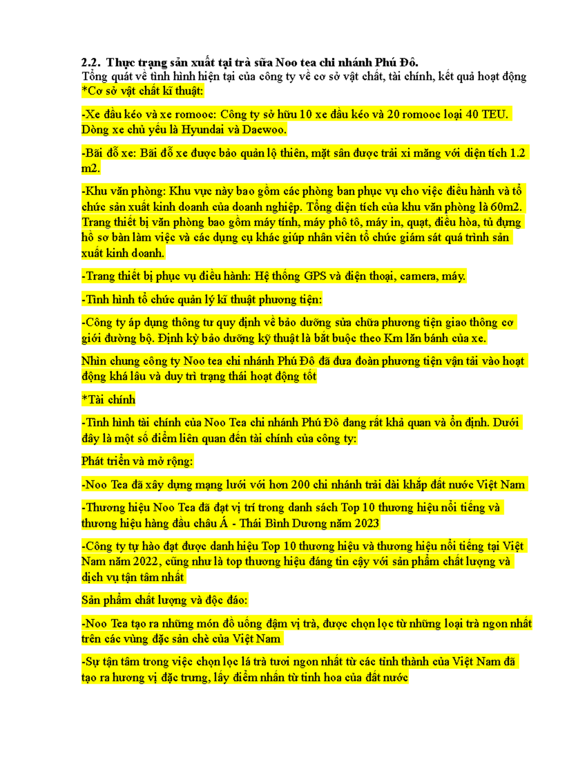 1212123 - tài liệu tham khảo - 2. Thực trạng sản xuất tại trà sữa Noo ...