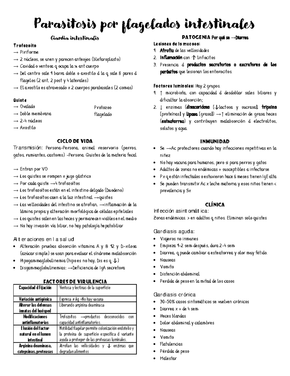 parasitosis por flagelados intestinales - Parasitosis por flagelados ...