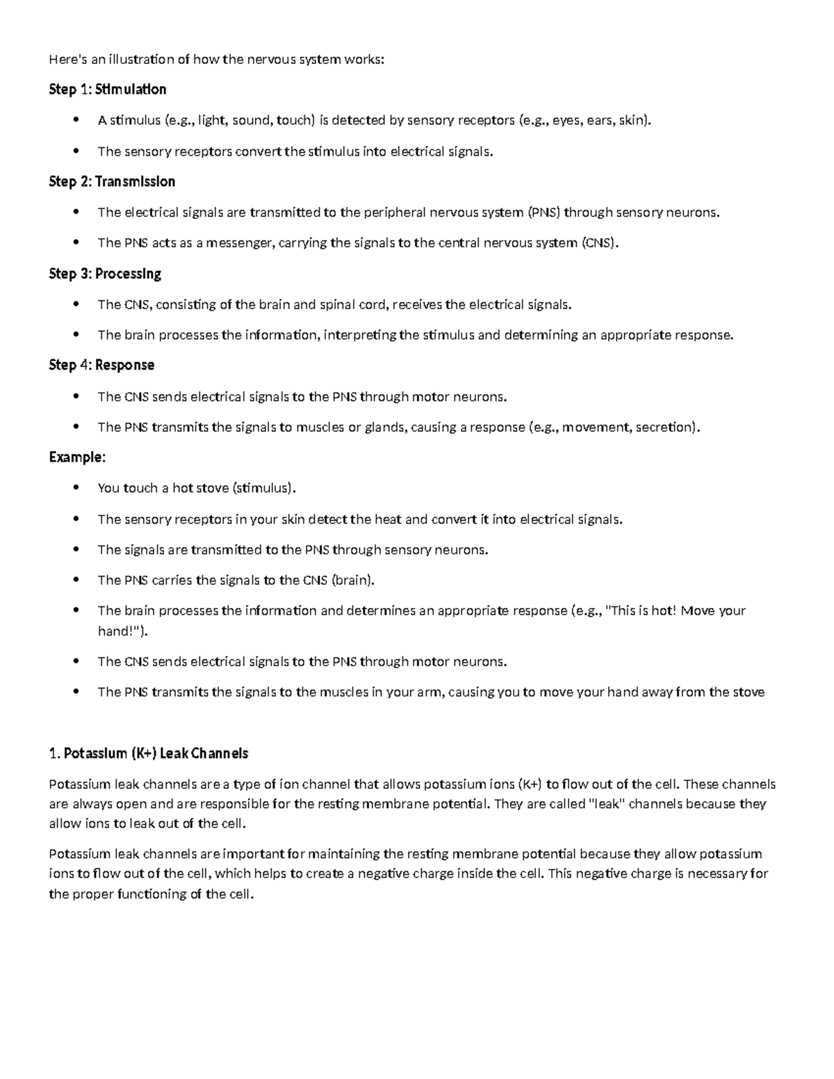 Nervous- System- Lecture-2 - Here's an illustration of how the nervous ...