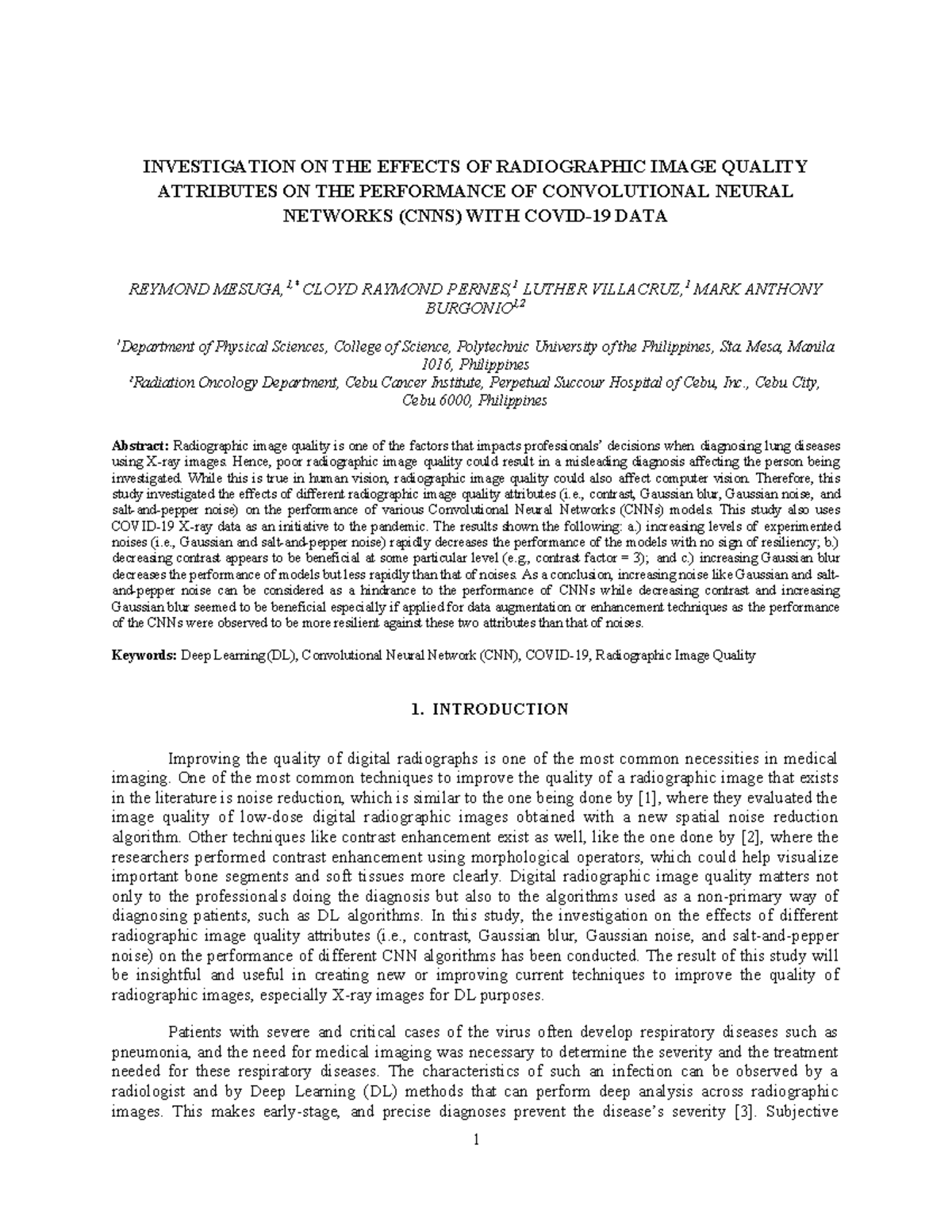 Format of manuscript for publication at PUP Journal of Science and ...