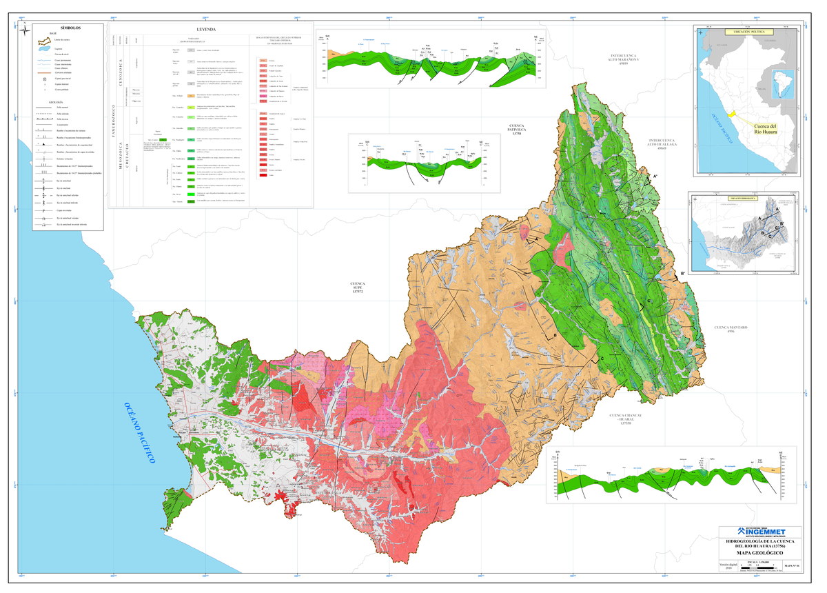 H005-Mapa Geológico cuenca Huaura - Geologia - Studocu