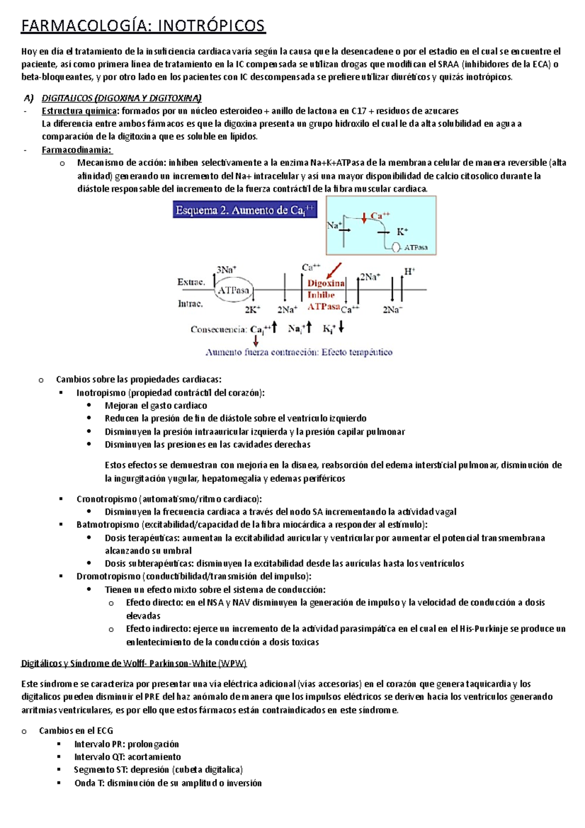 Farmacología Inotropicos - FARMACOLOGÍA: INOTRÓPICOS Hoy en día el ...