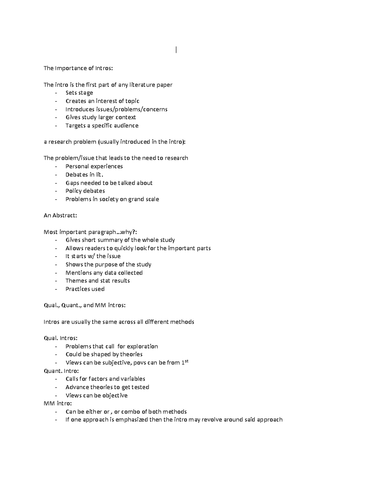 W6 SOC - summary of lecture - l The Importance of Intros: The intro is ...