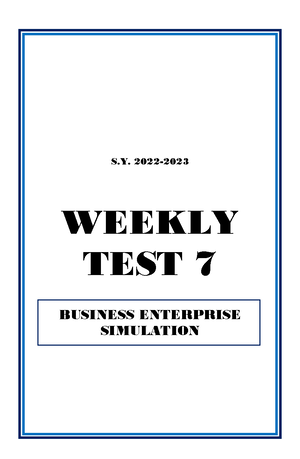 Business Enterprise Simulation 12 - S. 2022- MODULE 12 BUSINESS ...