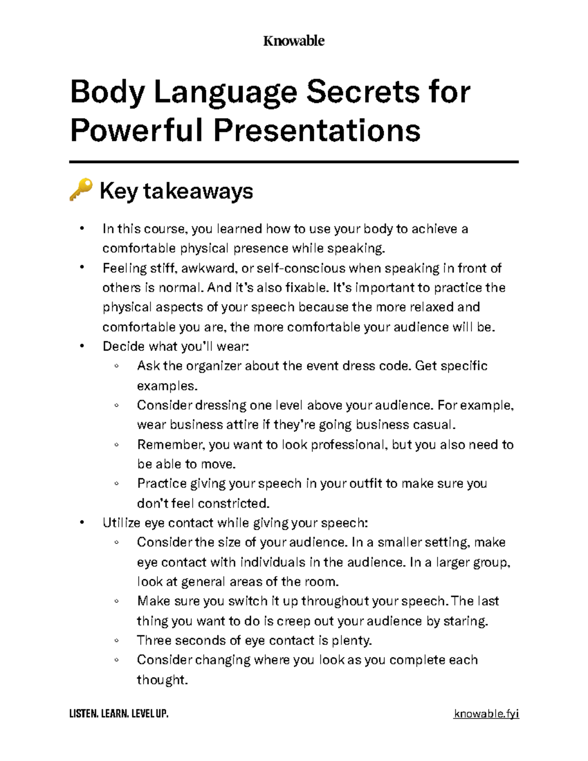 29. [XF] Body Language Secrets for Powerful Presentations - Body ...