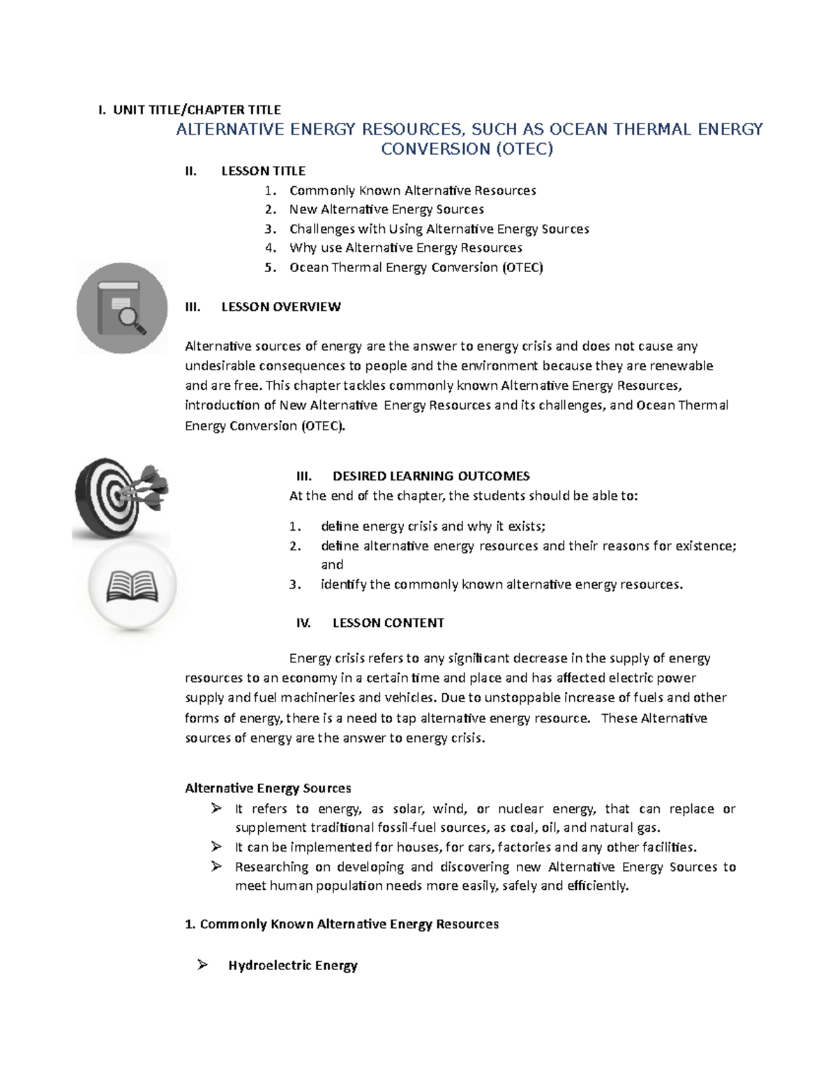 Science, Technology And Society. Module 12 - I. UNIT TITLE/CHAPTER ...