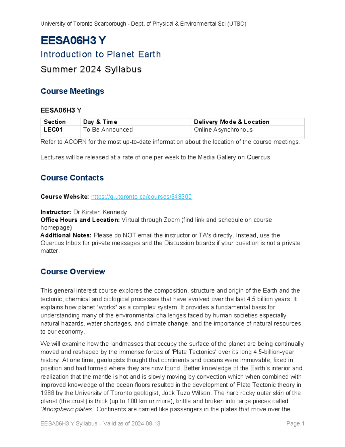 EESA06 H3Y-2024 Summer Syllabus-20240420+%281%29 - University of ...