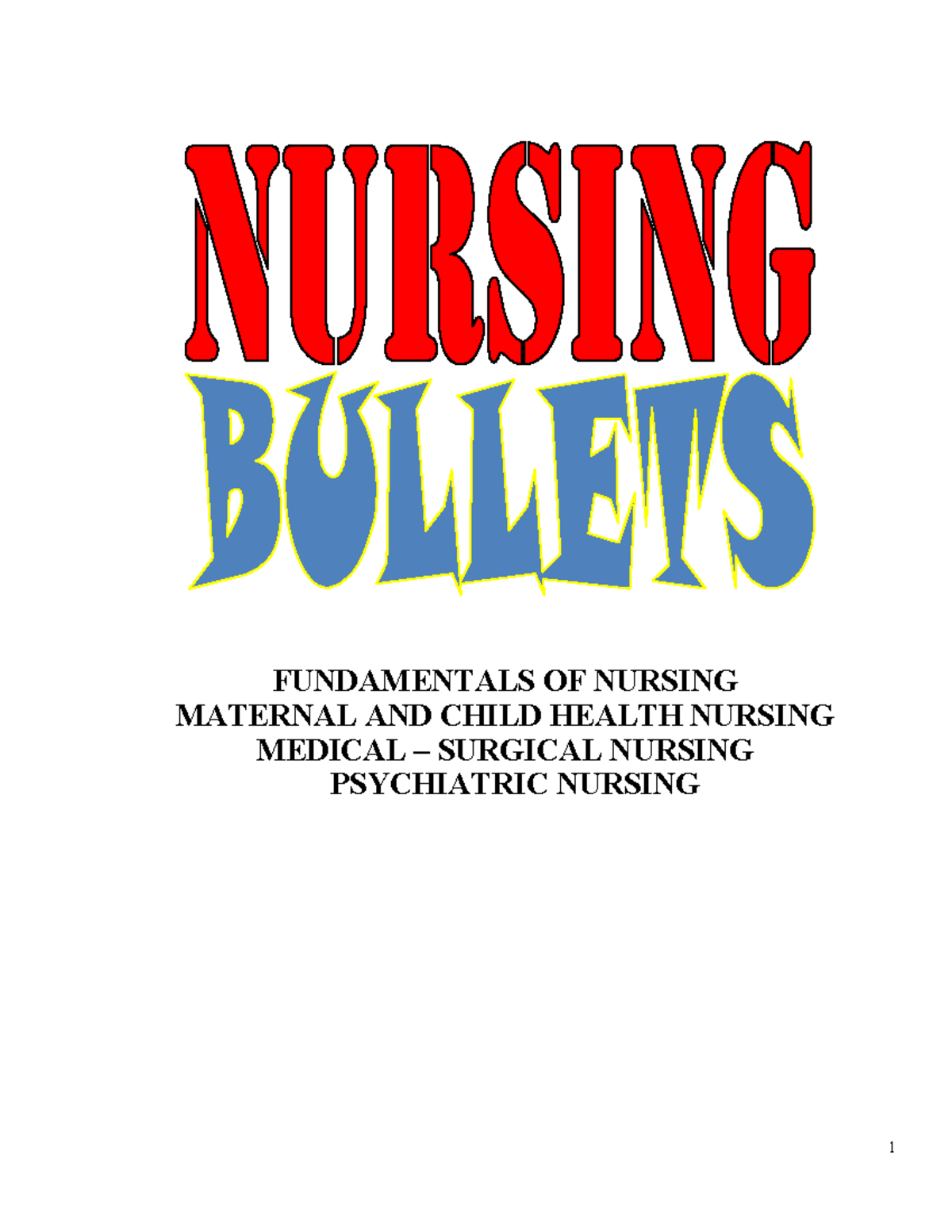 Nursing Bullets - For review purpose - - Studocu