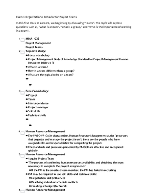 Project planning exam 1 - The topic will explore questions such as ...