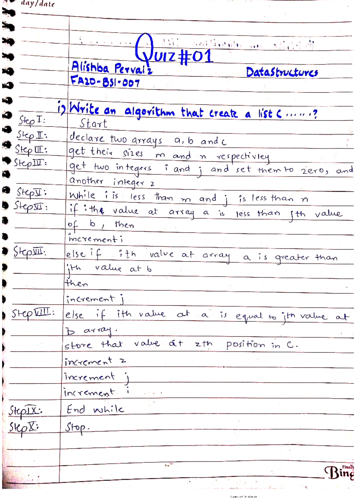 Alishba DATA Structures - Data Structures - CUI - Studocu