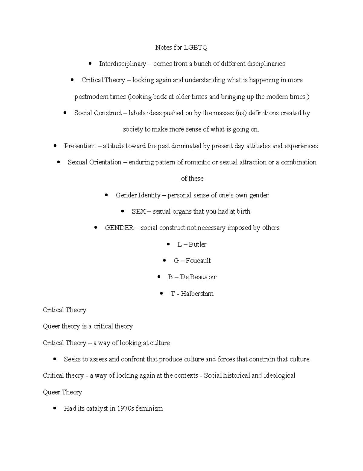 Notes for Lgbtq - Notes for LGBTQ Interdisciplinary – comes from a ...