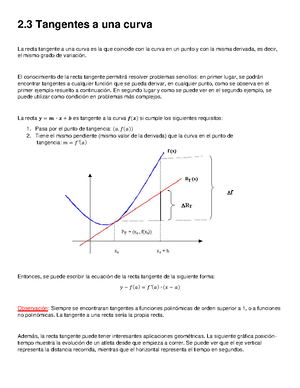 Tema 2 - Tema 2 unidad 2 expo - 2 Derivada de una curva en forma ...