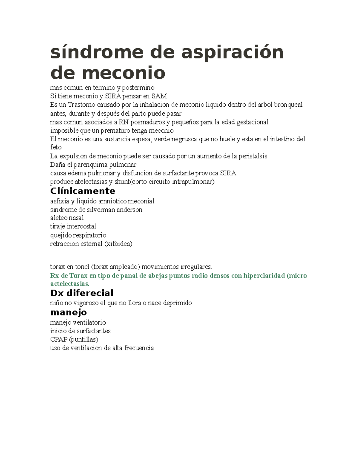 Síndrome de aspiración de meconio - síndrome de aspiración de meconio ...