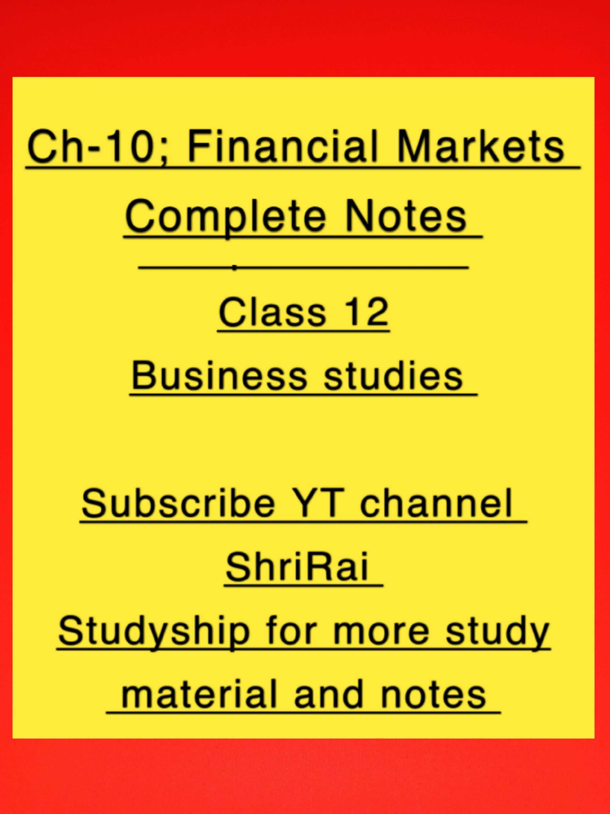 Ch-10 Financial Markets - ####### Ch-1 O; Financial Markets ...