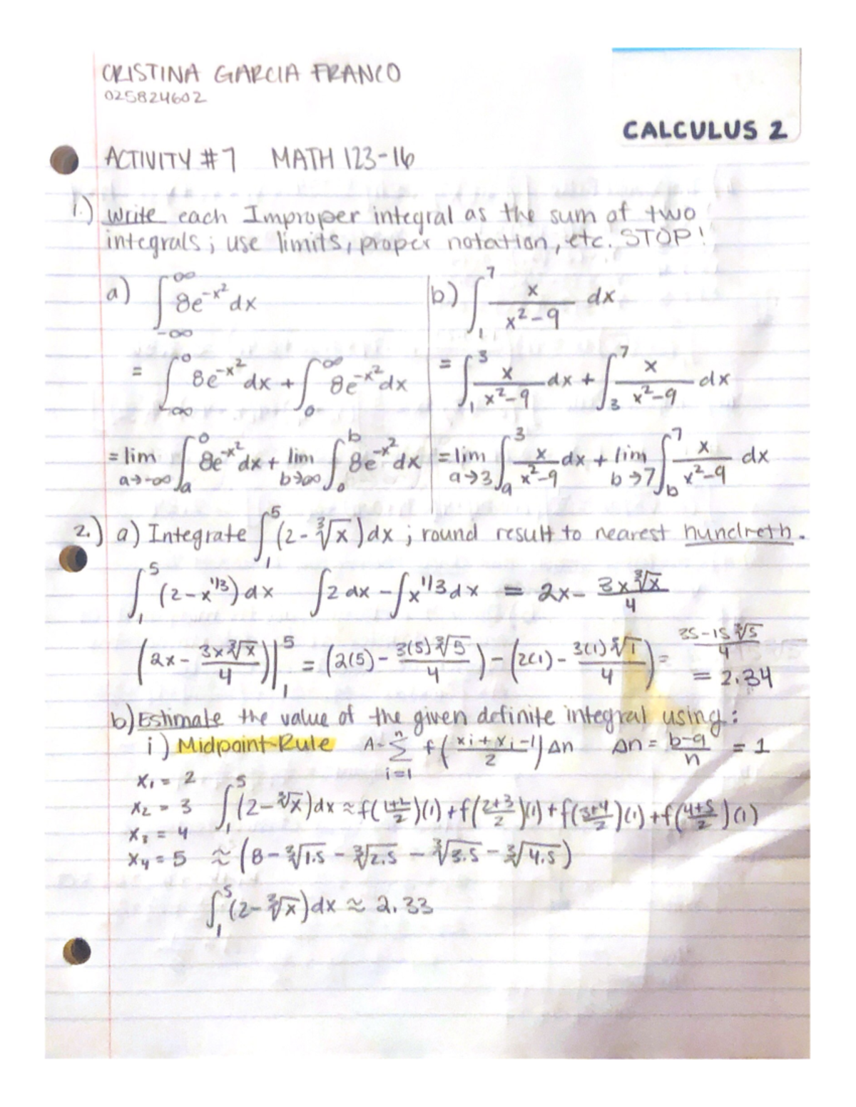 Activity 7-Cristina Garcia Franco - math 2302 - Studocu