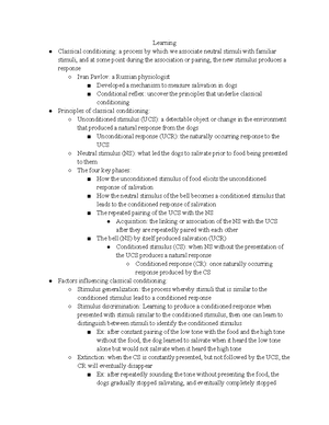 Chapter 2 notes - What is memory Memory: the persistent and enduring ...