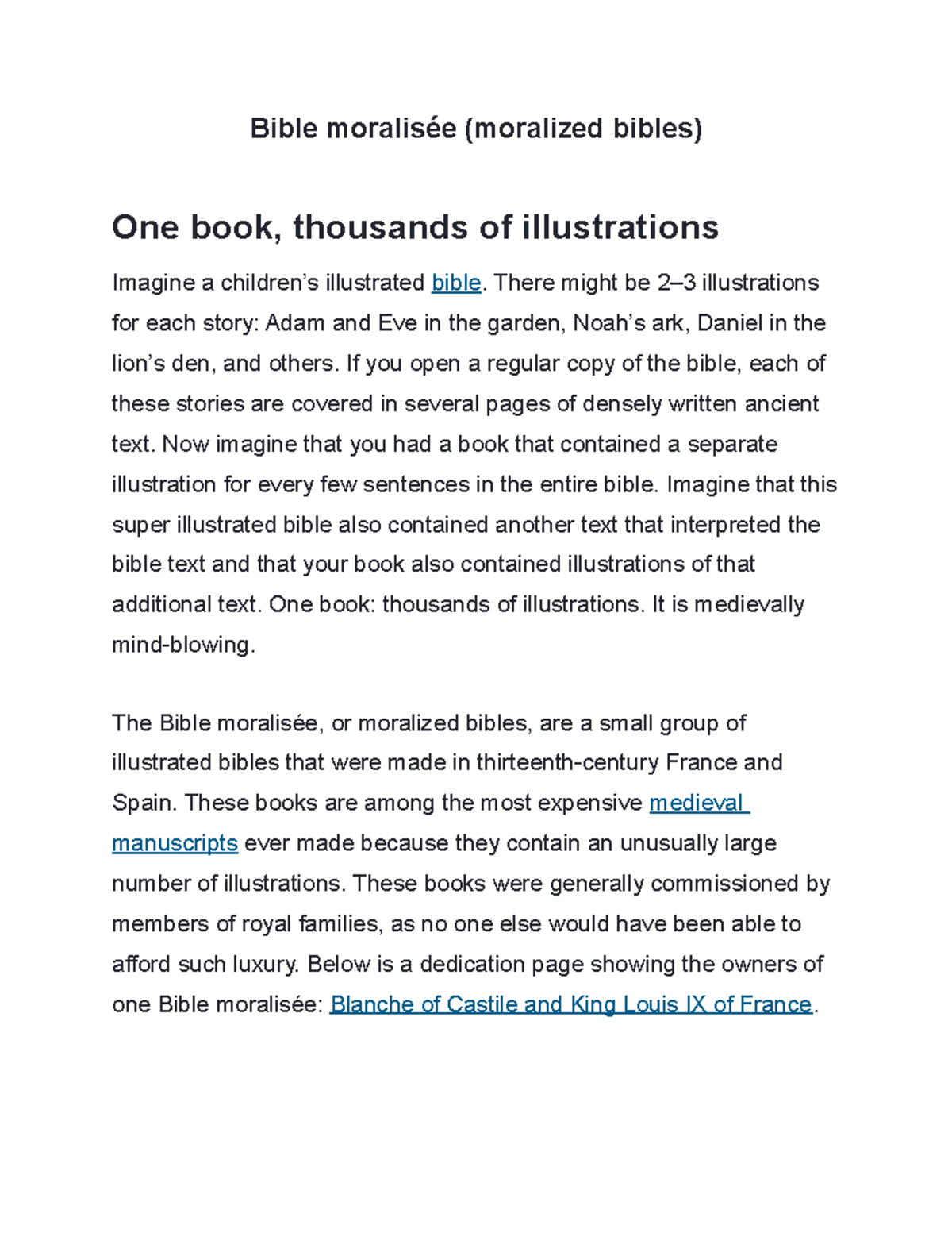 Bible moralisée (moralized bibles) - Bible moralisée (moralized bibles ...