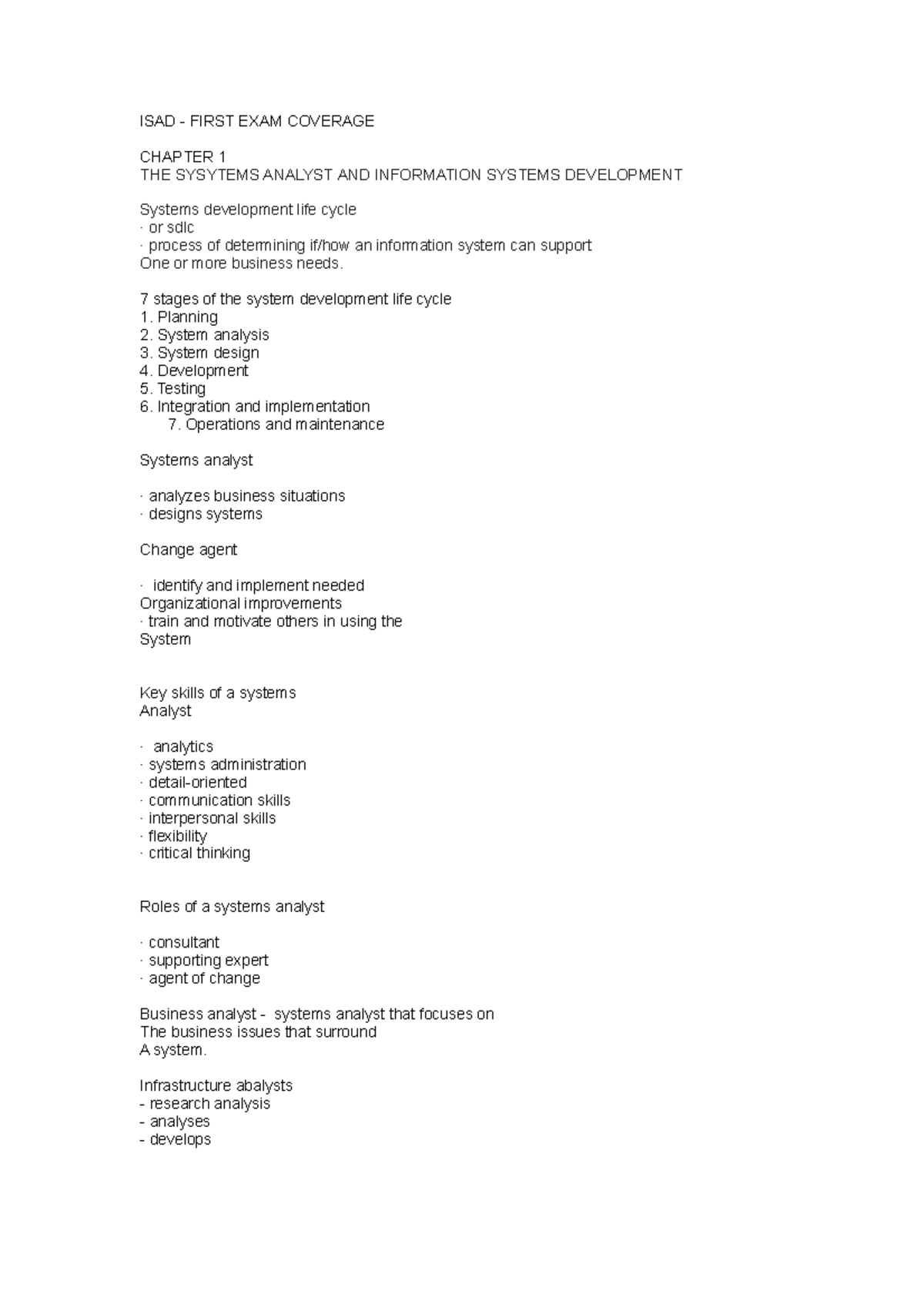 ISAD Ist Exam Reviewer updated - ISAD - FIRST EXAM COVERAGE CHAPTER 1 ...