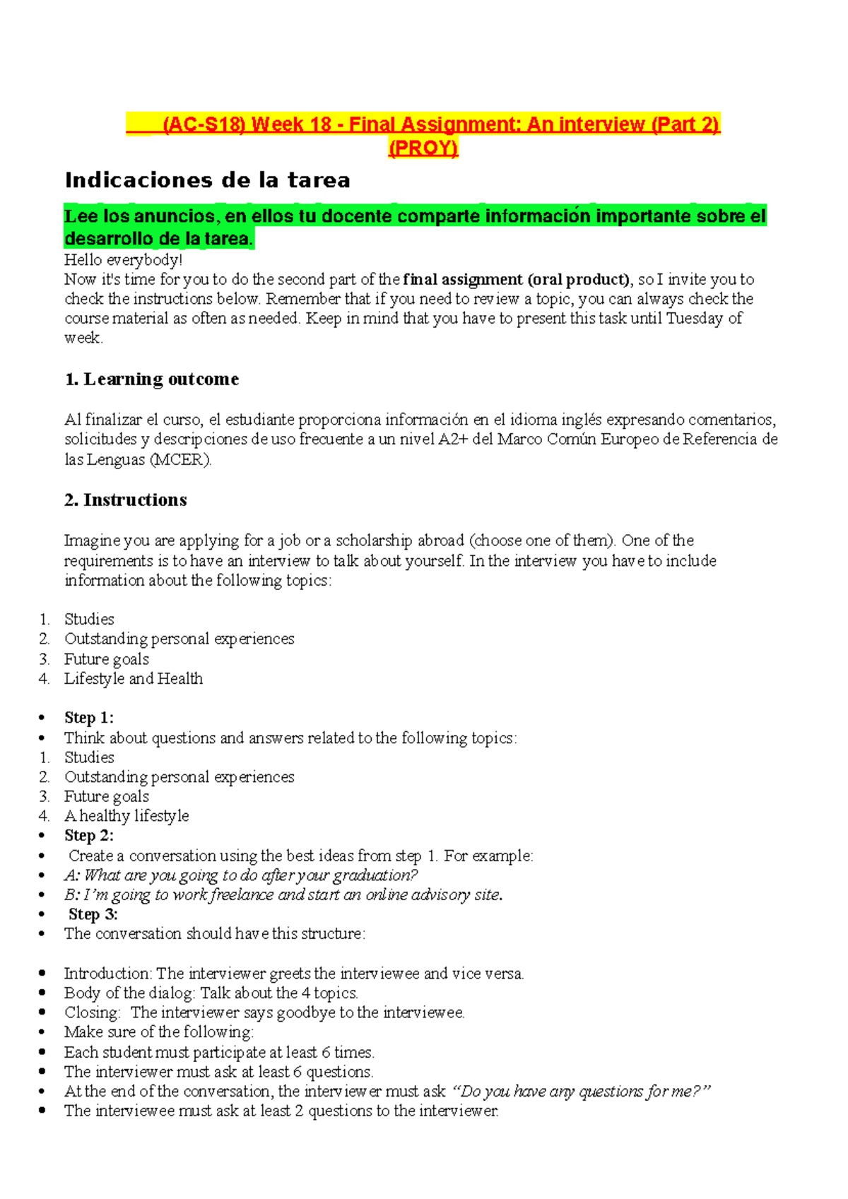 🔴 (AC-S18) Week 18 - Final Assignment An interview (Part 2) (PROY) - terminado - 🔴 (AC-S18) Week ...