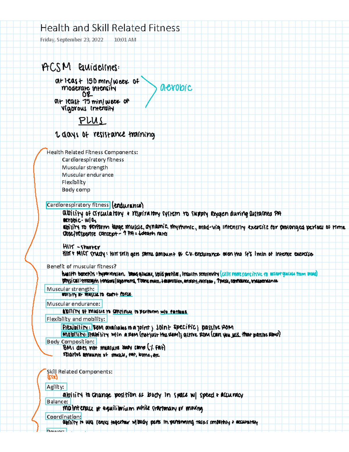 Health and Skill Fitness - Health Related Fitness Components ...