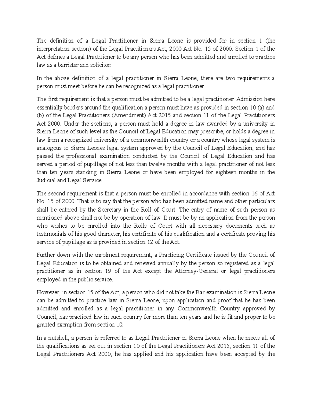 WHO IS A Legal Practitioner - The definition of a Legal Practitioner in ...