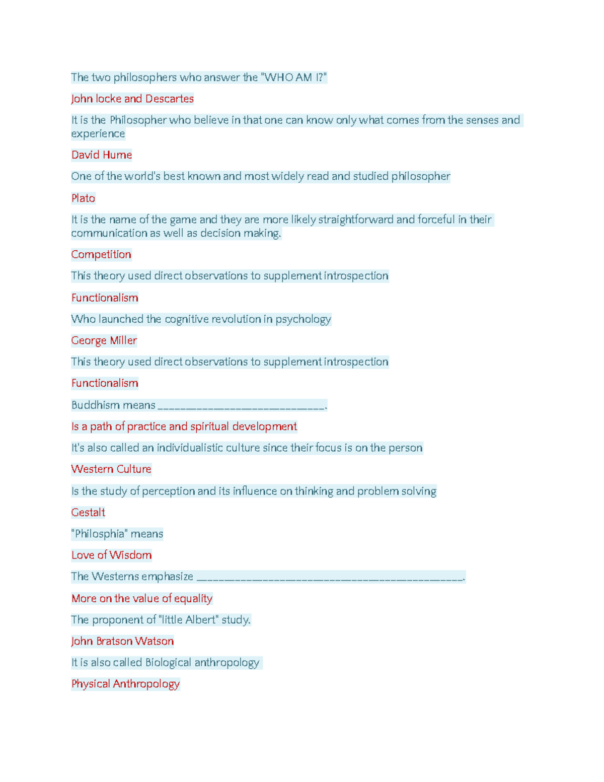 Understanding the self Prelims (29-30) - The two philosophers who ...