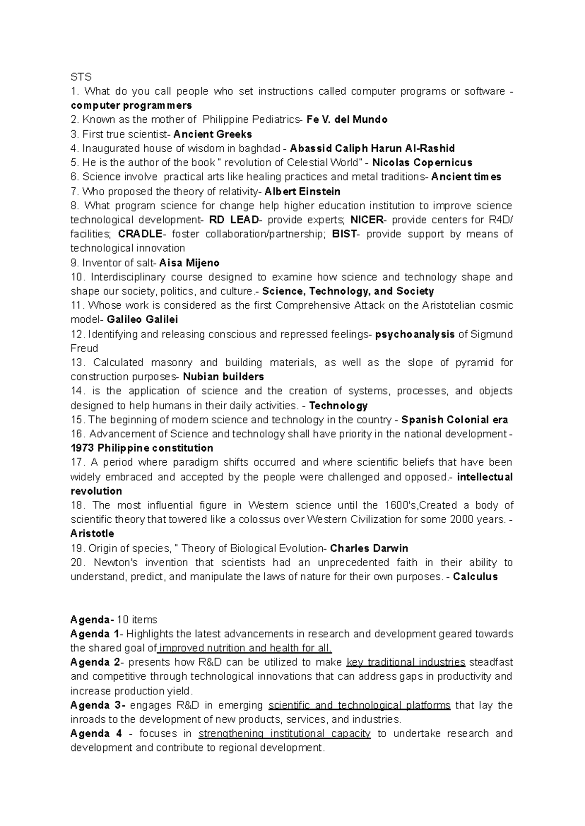 STS - STS What do you call people who set instructions called computer ...