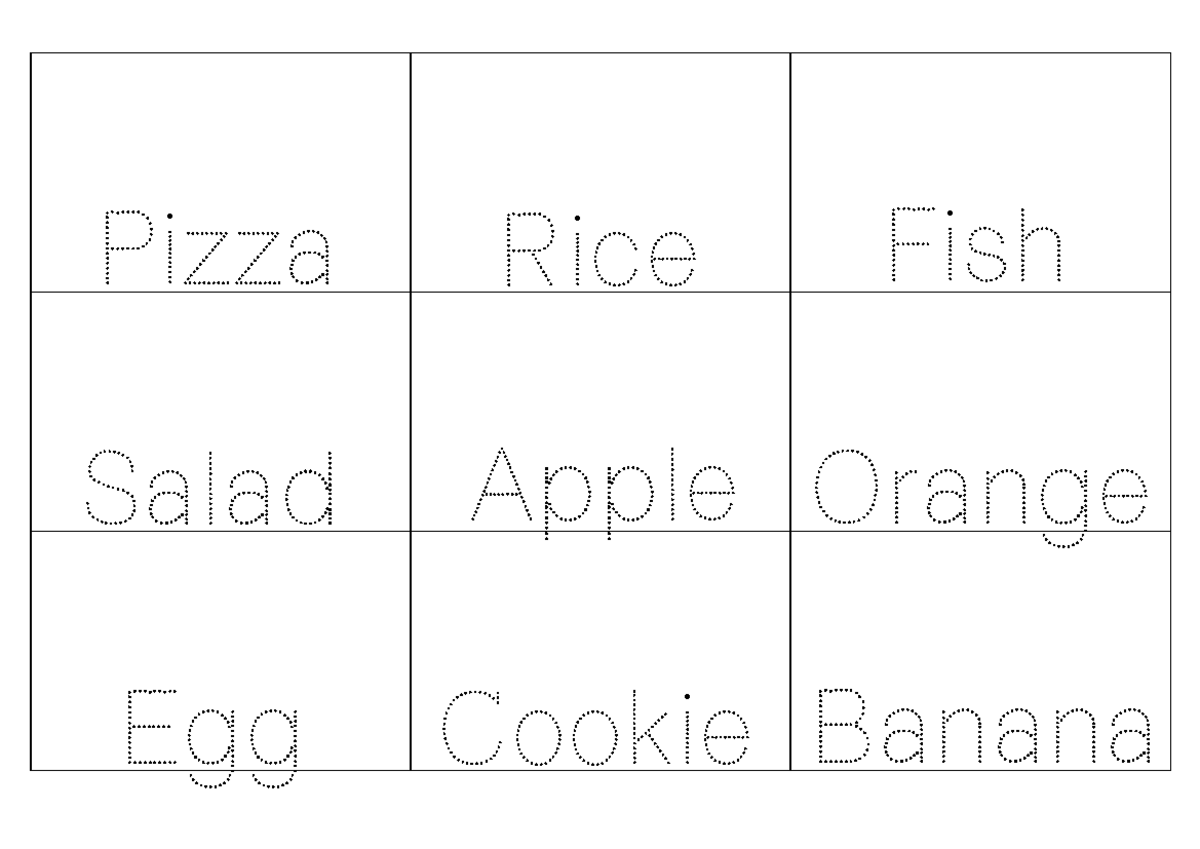 Bingo 3x3 FOOD 3 - English learning - Current Issues In Arts ...