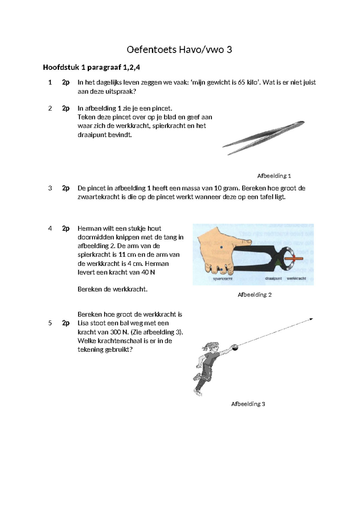Oefentoets PW H1 H4 3HV (1) - Oefentoets Havo/vwo 3 Hoofdstuk 1 ...