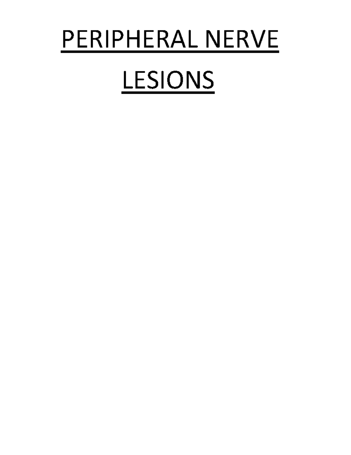 Peripheral nerve lesions - PERIPHERAL NERVE LESIONS Contents ...