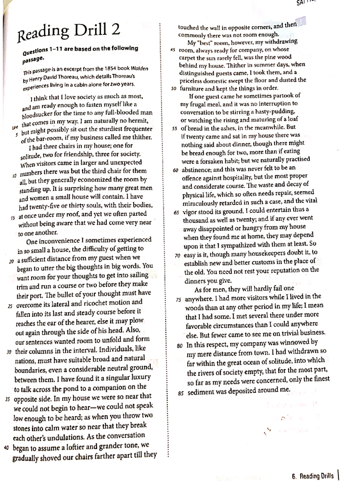 SAT practice 1: for students in 11th - Academics of SAT - Studocu