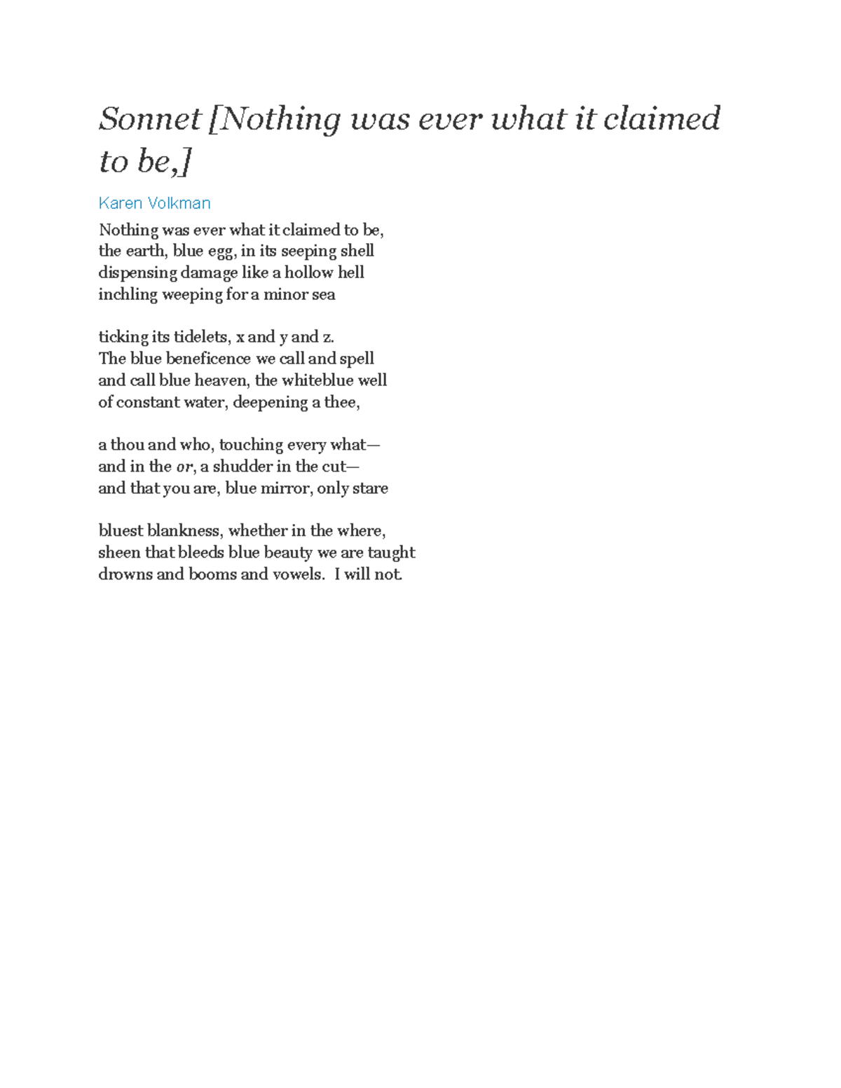 Untitled document - Google Docs - Sonnet [Nothing was ever what it ...