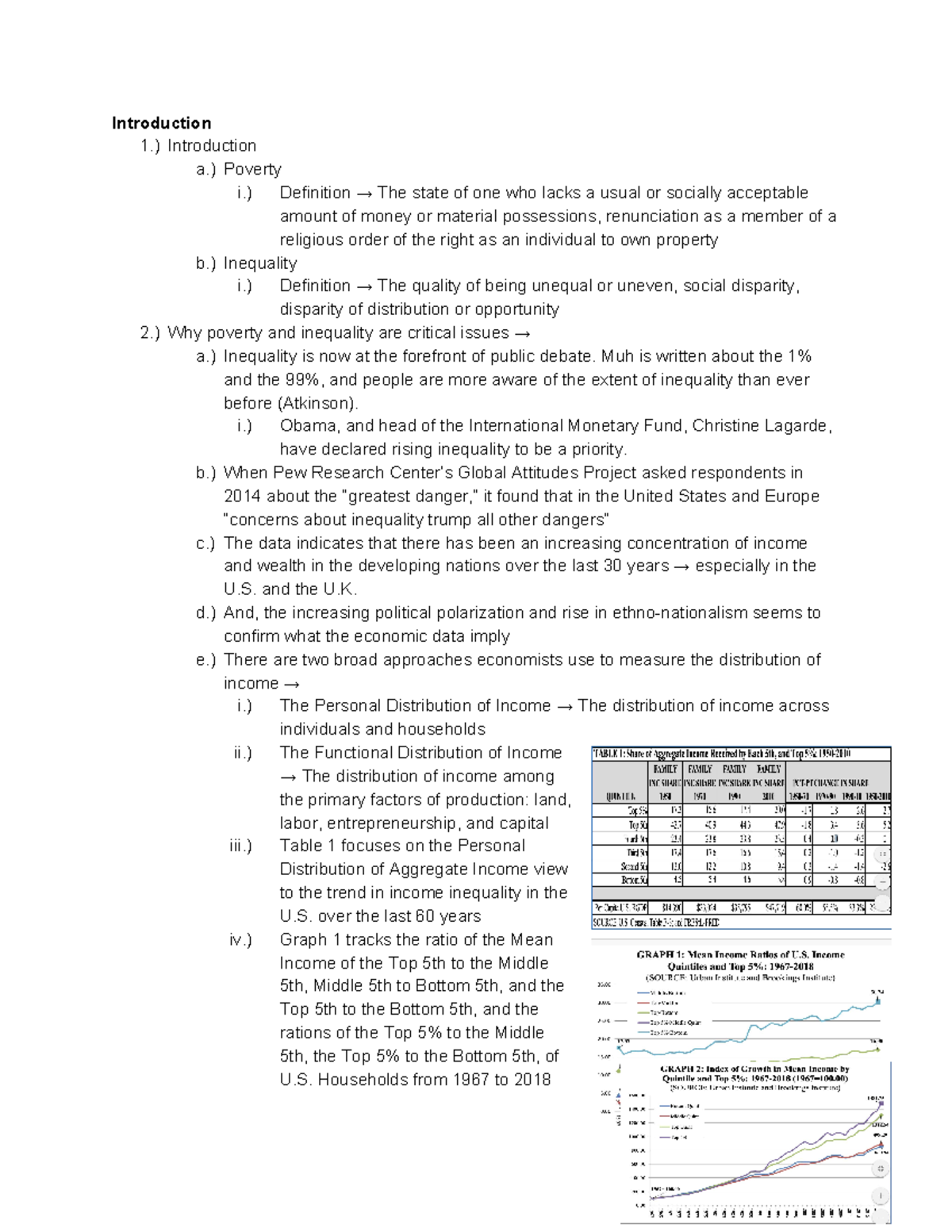 2456 Lecture Notes - Introduction 1.) Introduction a.) Poverty i ...