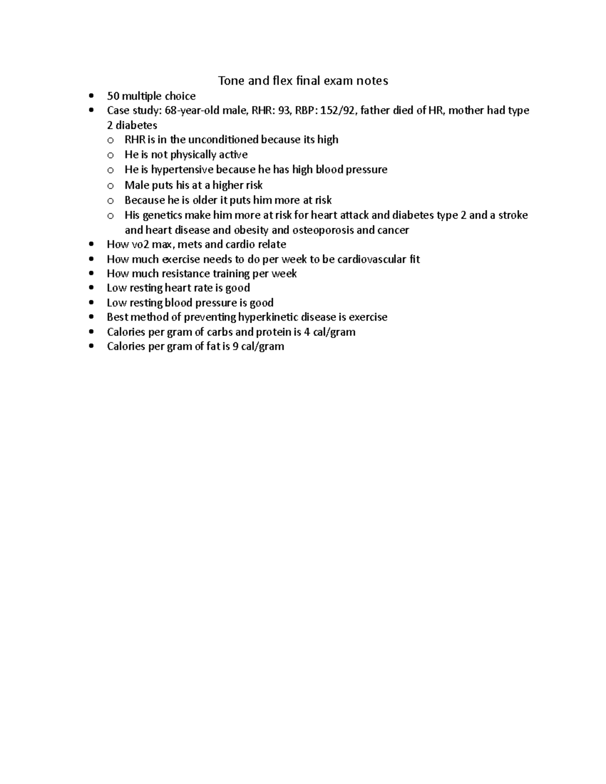 Final exam notes - Tone and flex final exam notes 50 multiple choice ...