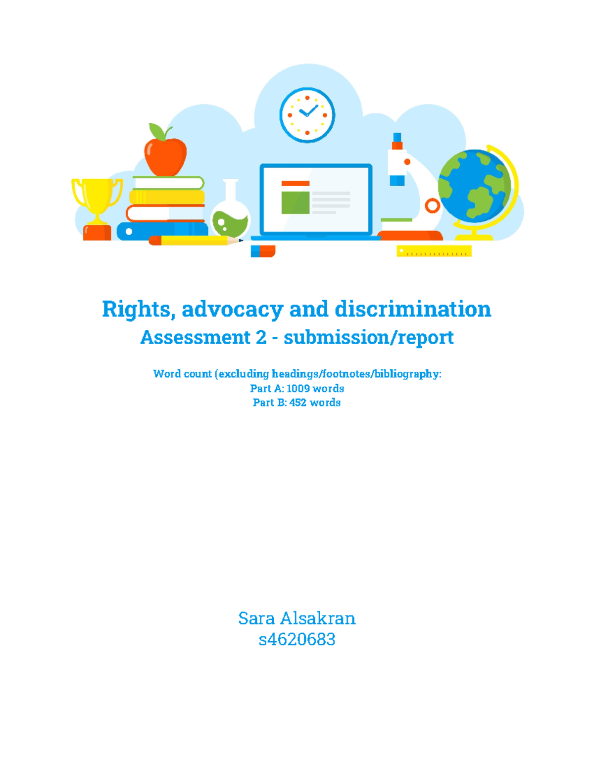 Rights, advocacy and discrimination Assessment 2 - This program was ...
