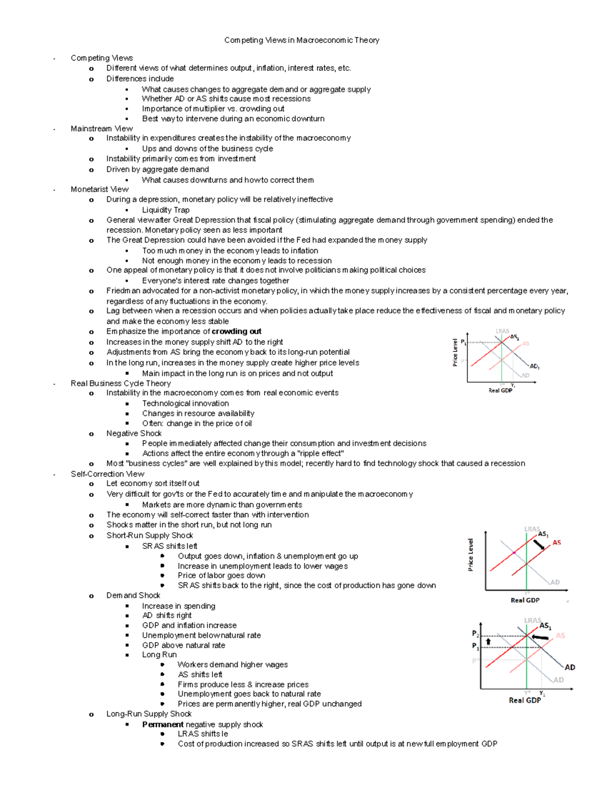 Competing Views in Macroeconomic Theory - EC 202 - MSU - Studocu