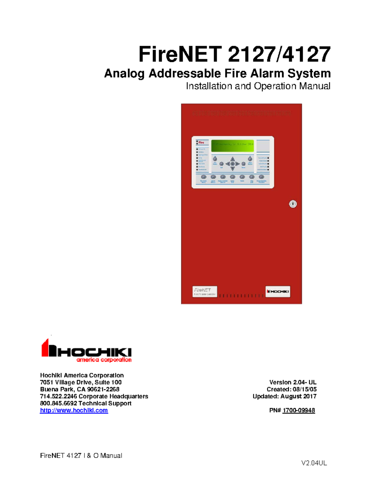 Fire NET - 2127-4127 - Manual de operatividad - FireNET 4127 I & O Manual FireNET 2127/ Analog ...