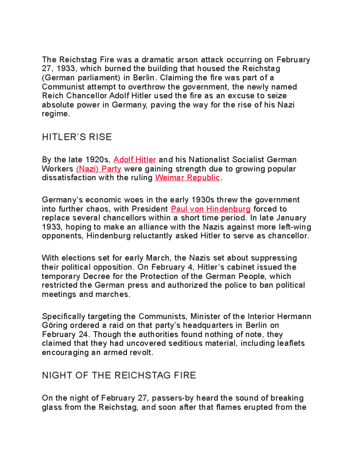 Hitlers rise - Adolf was a known person thought-out history and for ...