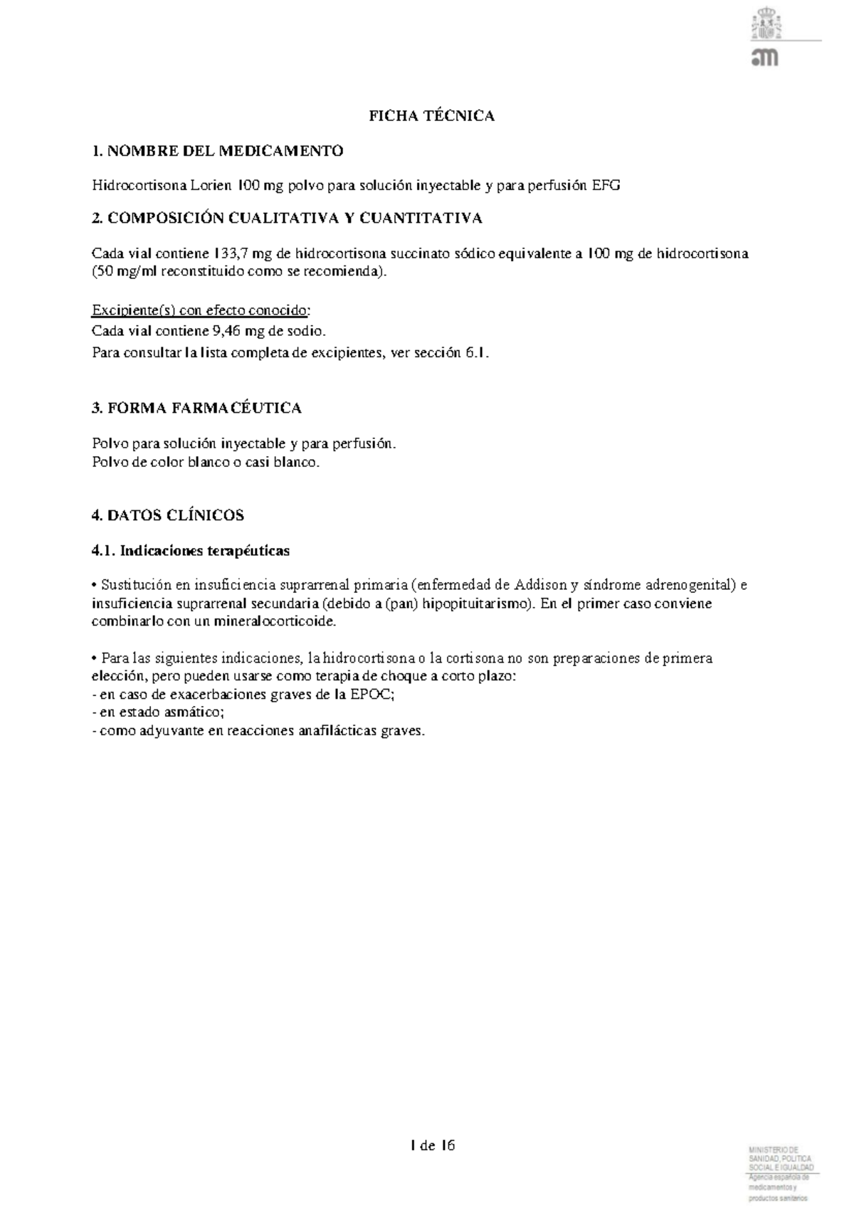 86292 ft - FICHA TÉCNICA 1. NOMBRE DEL MEDICAMENTO Hidrocortisona ...