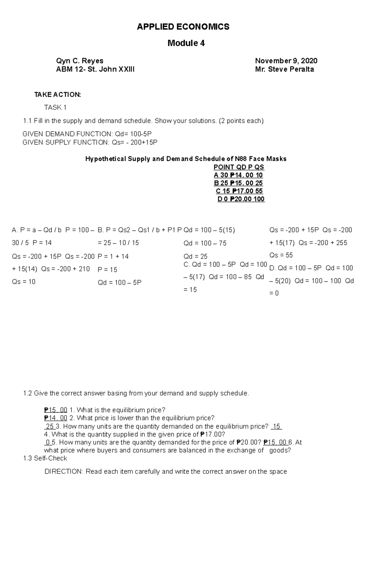 Module 4 Applied Economics - APPLIED ECONOMICS Module 4 Qyn C. Reyes ...