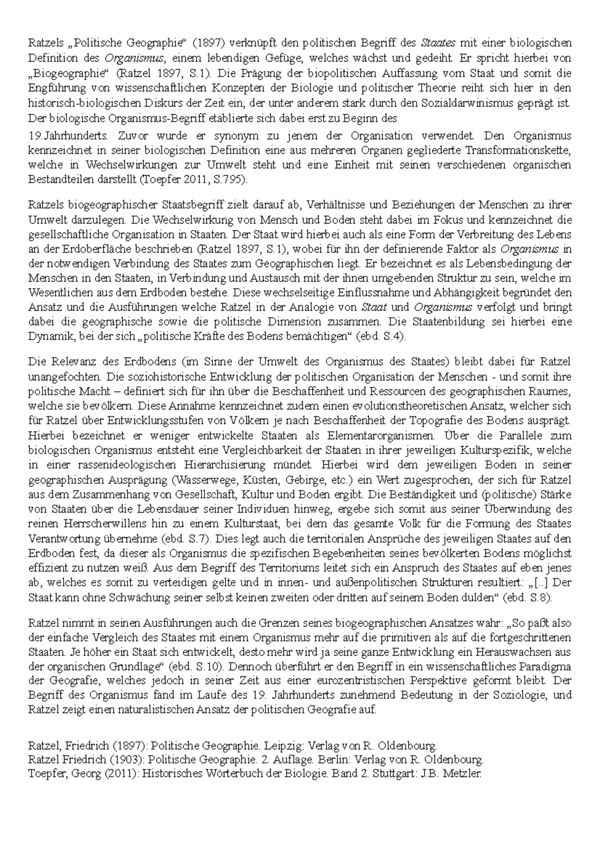 Friedrich Ratzel “Politische Geographie” (1. Auflage von 1897 und 2 ...