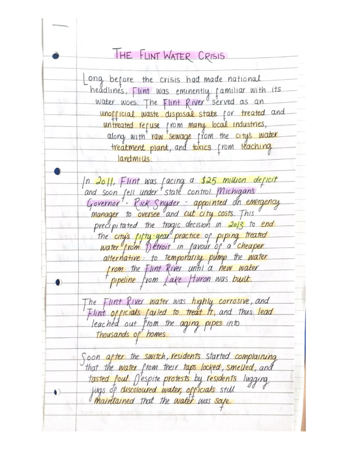 Flint Water Crisis - CRIM08007 - Studocu