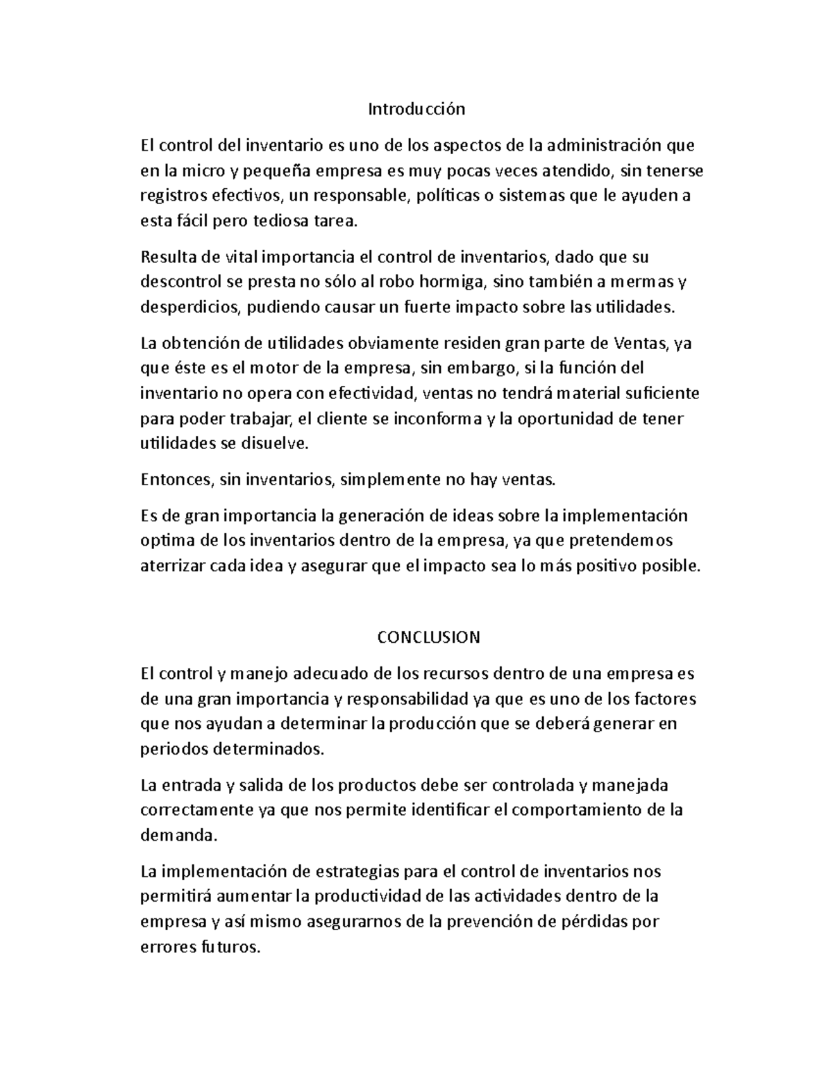 Introduccion y conclusion de ulises - Introducción El control del ...